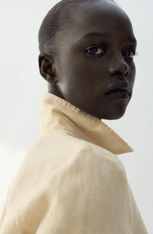 Mango Linen Button-up Shirt
