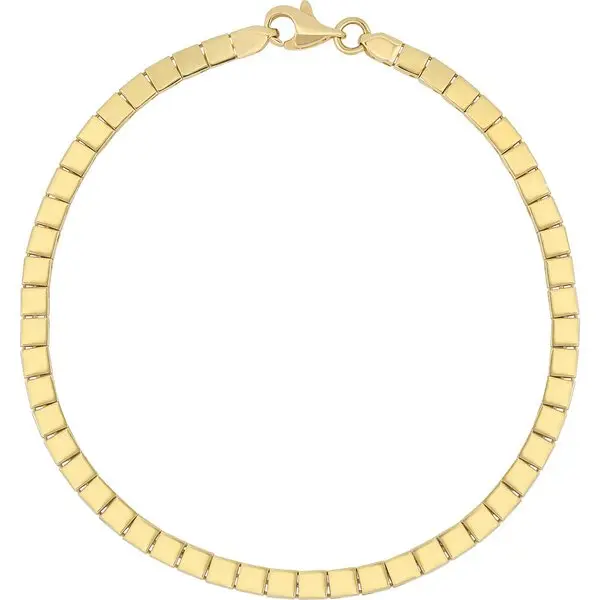 Bony Levy 14k Gold Square Link Bracelet - 14k Yellow Gold