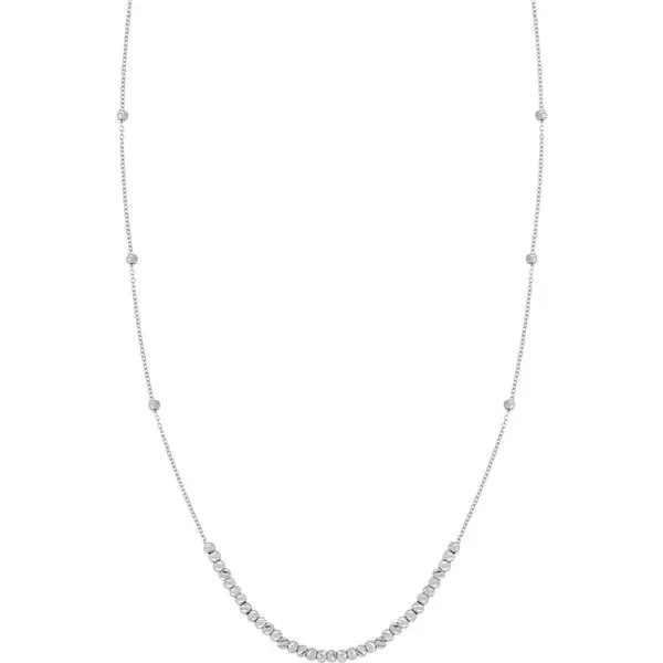 Bony Levy 14k Gold Beaded Chain Necklace - 14k White Gold