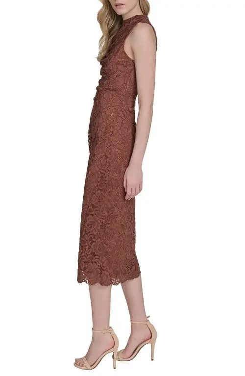 Vince Camuto Lace Sleeveless Sheath Midi Dress