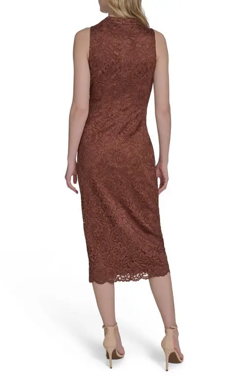 Vince Camuto Lace Sleeveless Sheath Midi Dress