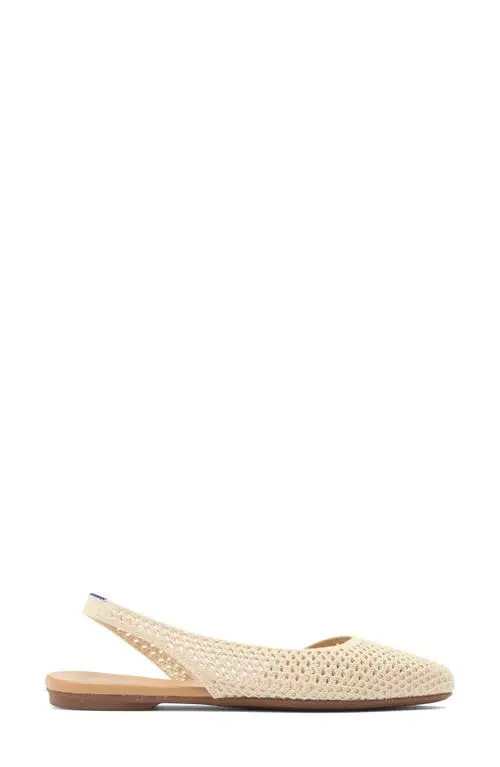 Rothy's The Almond Slingback - Off White Mesh