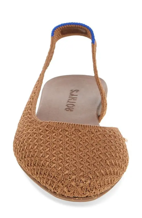 Rothy's The Almond Slingback - Pecan Lattice