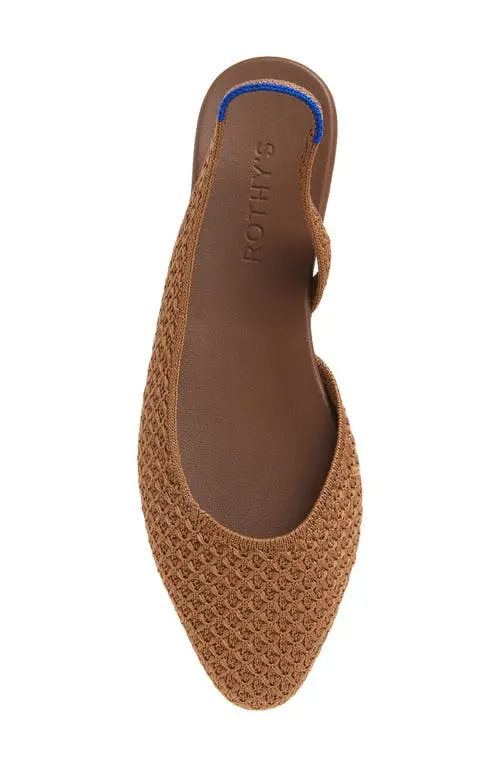 Rothy's The Almond Slingback - Pecan Lattice
