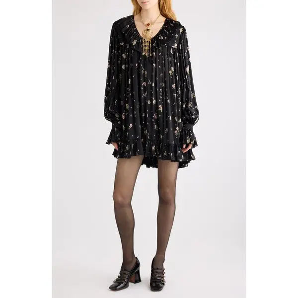 Chloé Liberty Print Silk Charmeuse Minidress