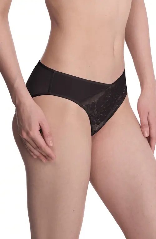 Natori Flora Lace Bikini Panty - Black