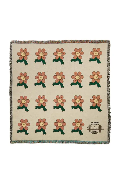 PARKS PROJECT San Francisco Parks Alliance Park Lovers Club Blanket - Floral Beige