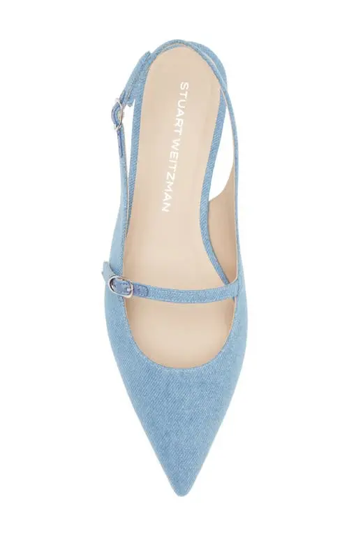 STUART WEITZMAN Emilia Mary Jane Slingback Flats - Washed