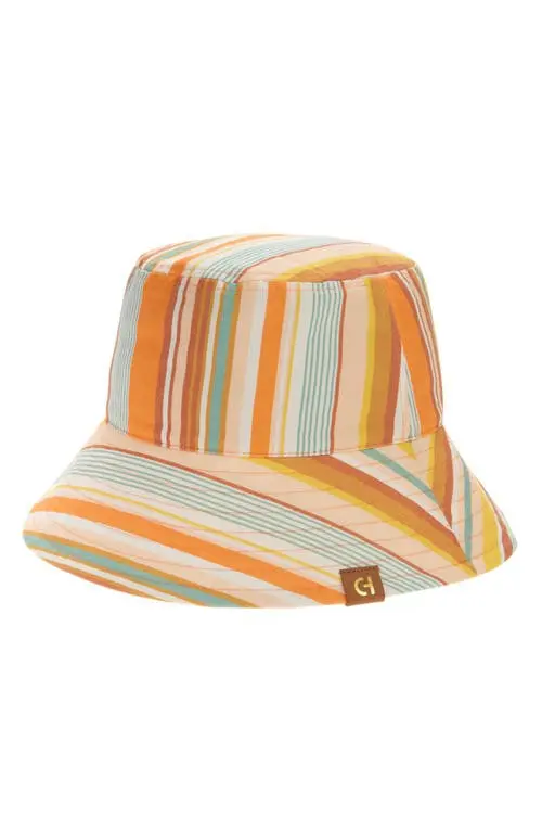 Cole Haan Riviera Stripe Bucket Hat - Orange Multi