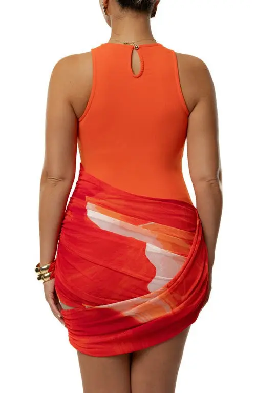 JLUXLABEL Mesh Mini Dress