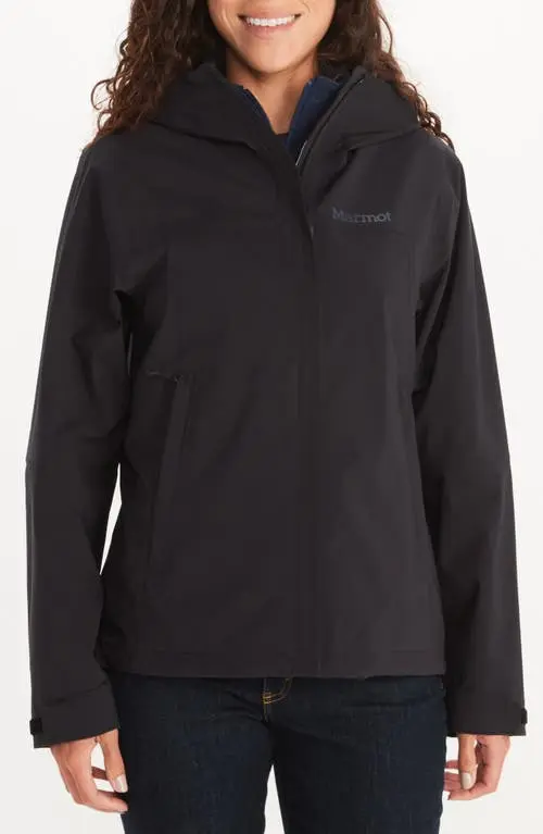 MARMOT Precip® Eco Pro Waterproof Hooded Jacket - Black