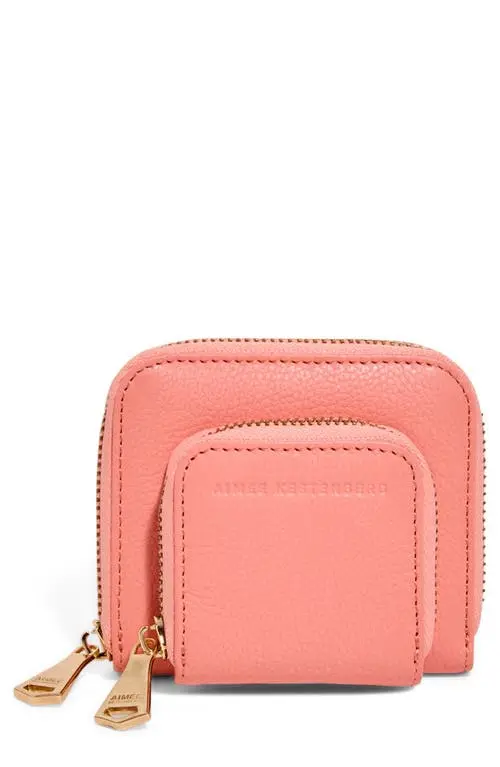 AIMEE Bowery Double Zip Wallet - Cosmic Coral