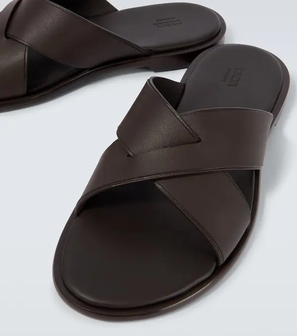 Zegna Leather Sandals