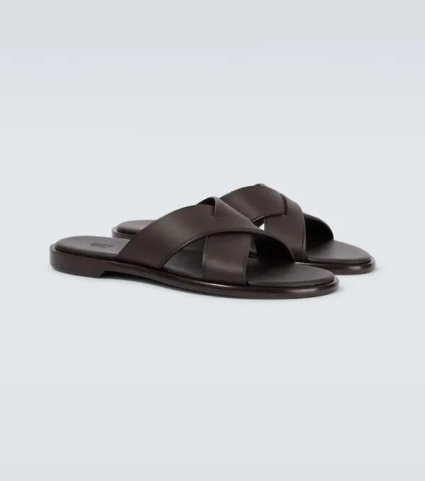 Zegna Leather Sandals