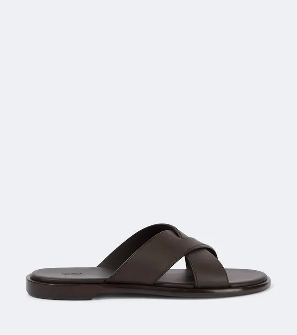 Zegna Leather Sandals - Brown