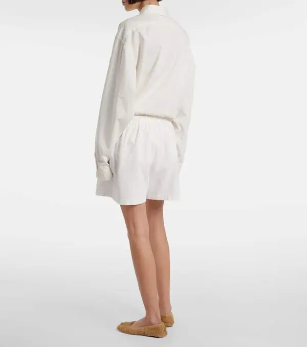 THE ROW Gunty Cotton Shorts
