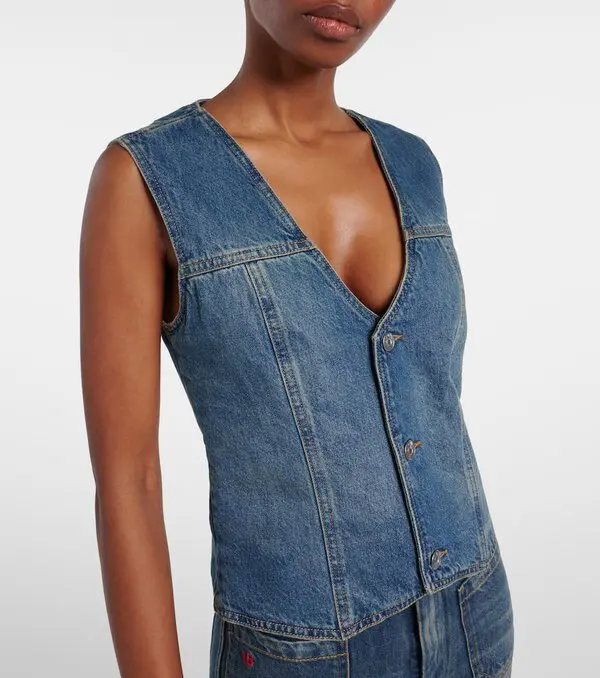 Victoria Beckham Denim Vest - Blue