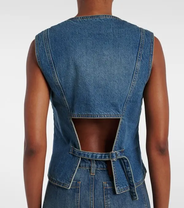 Victoria Beckham Denim Vest - Blue