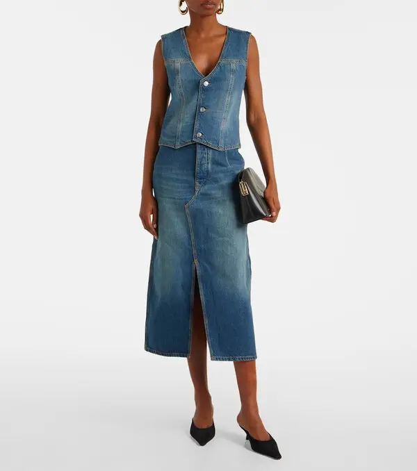 Victoria Beckham Denim Vest - Blue