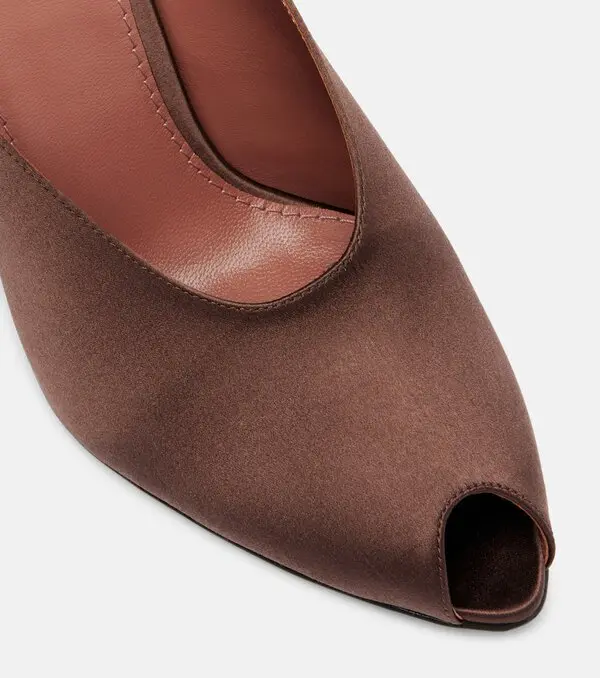 Paris Texas Nina 105 Satin Wedge Mules