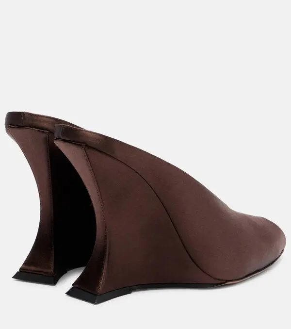 Paris Texas Nina 105 Satin Wedge Mules