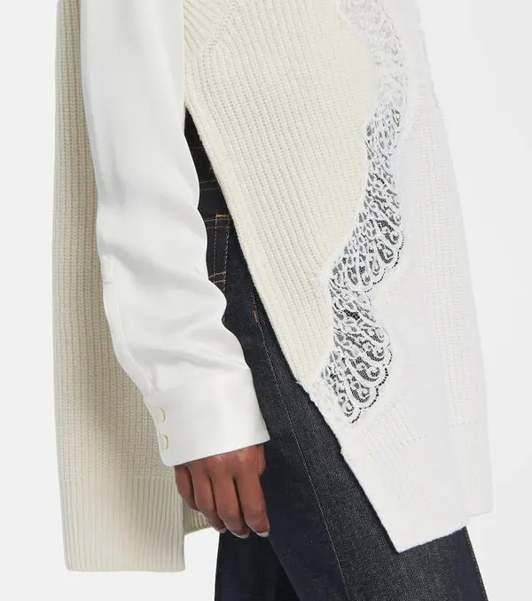 Stella McCartney Virgin Wool Lace Sweater Vest