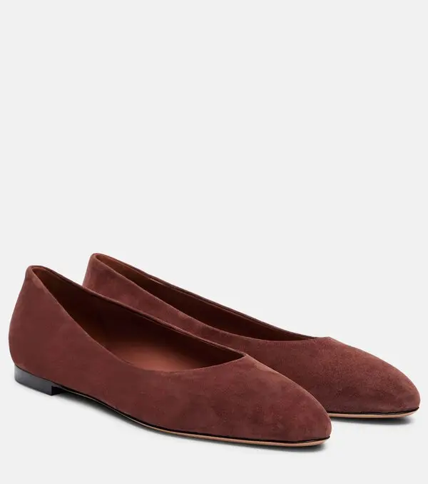 Paris Texas Lavinia Suede Ballet Flats - Brown
