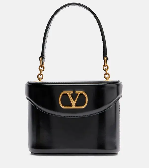 Valentino Garavani Vain Vlogo Leather Vanity Bag - Black