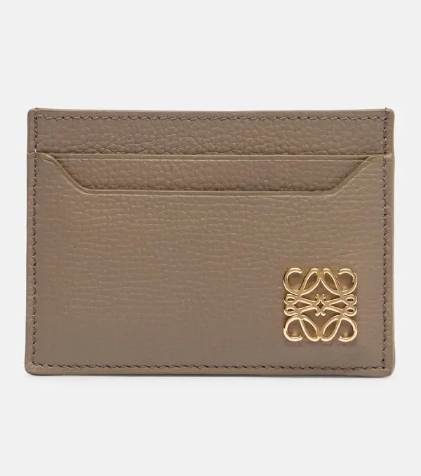 Loewe Anagram Leather Cardholder - Beige