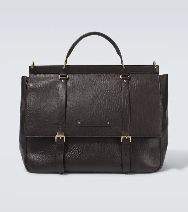 Brunello Cucinelli Leather Travel Bag - Brown