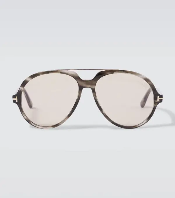 TOM FORD Aalto Aviator Sunglasses - Brown