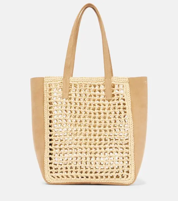 Khaite Zoe Small Raffia-effect Tote Bag - Beige