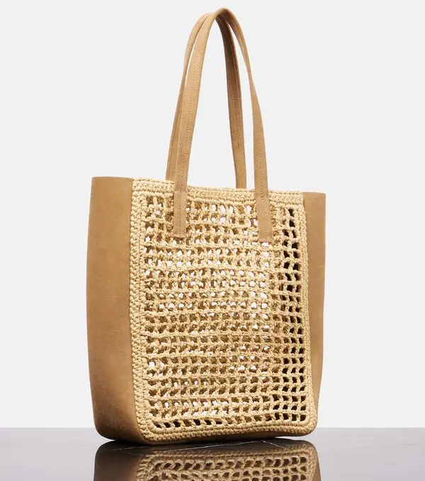 Khaite Zoe Small Raffia-effect Tote Bag - Beige