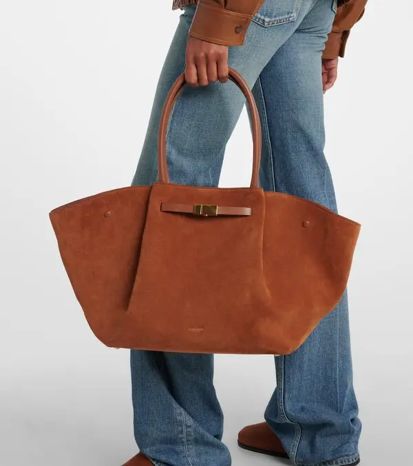 DEMELLIER Suede Tote Bag - Brown