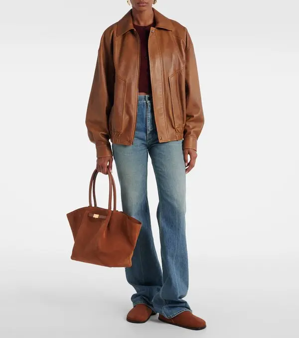 DEMELLIER Suede Tote Bag - Brown