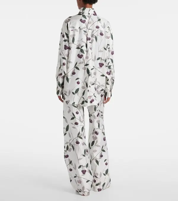 Stella McCartney Printed Silk Twill Shirt - White