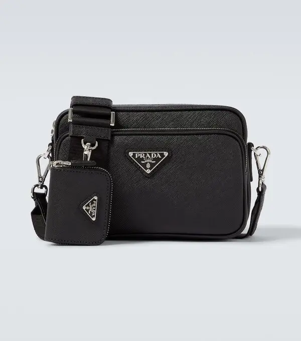 Prada Saffiano Leather Shoulder Bag - Black