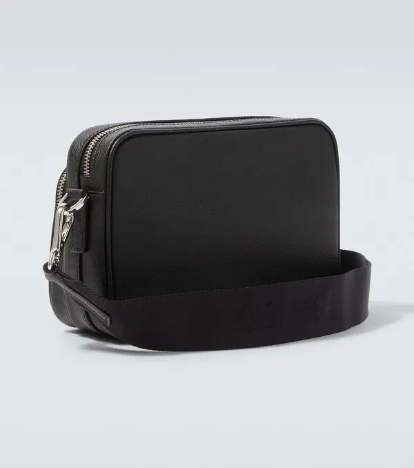 Prada Saffiano Leather Shoulder Bag - Black
