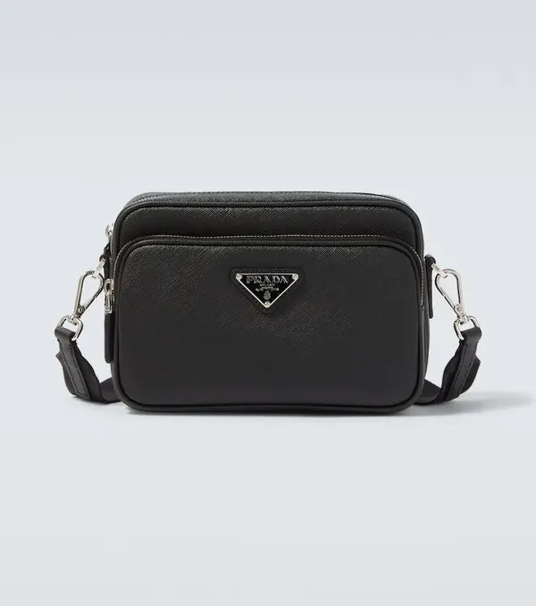 Prada Saffiano Leather Shoulder Bag - Black