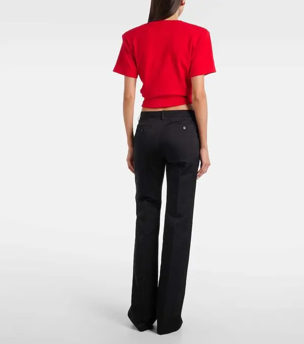 Magda Butrym Cotton And Silk Flared Pants