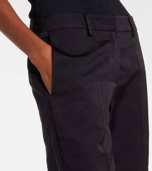 Magda Butrym Cotton And Silk Flared Trousers