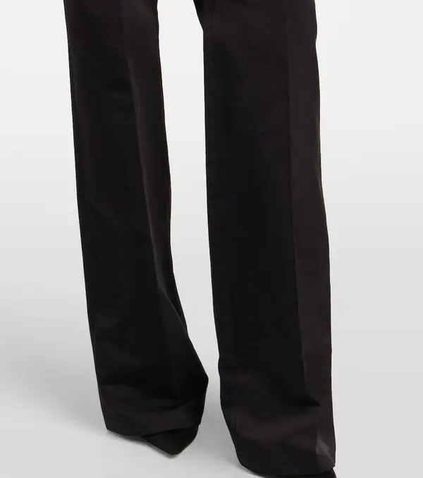 Magda Butrym Cotton And Silk Flared Trousers