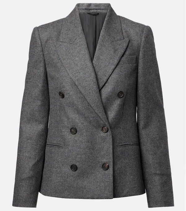 Brunello Cucinelli Wool And Cashmere Double-breasted Blazer