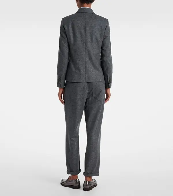 Brunello Cucinelli Wool And Cashmere Double-breasted Blazer