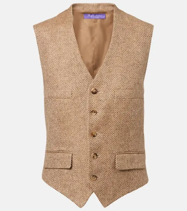 Ralph Lauren Holland Linen Tweed Vest - Brown