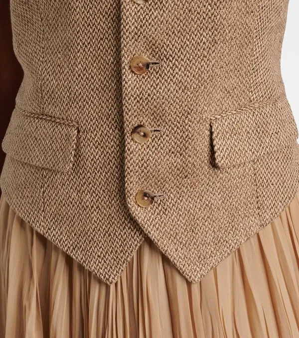 Ralph Lauren Holland Linen Tweed Vest - Brown
