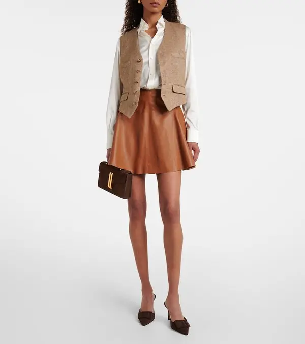 Ralph Lauren Leather Mini Skirt