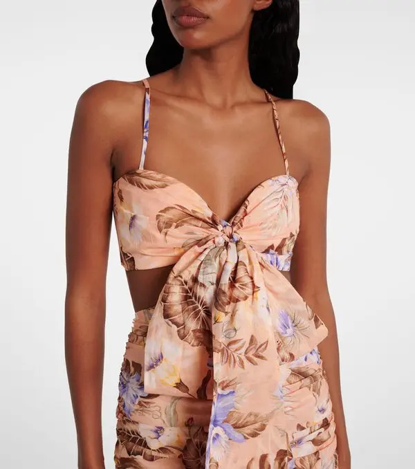 Zimmermann Coco Floral Cotton Mini Dress - Pink