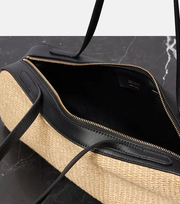 Khaite Simona Raffia Shoulder Bag - Beige