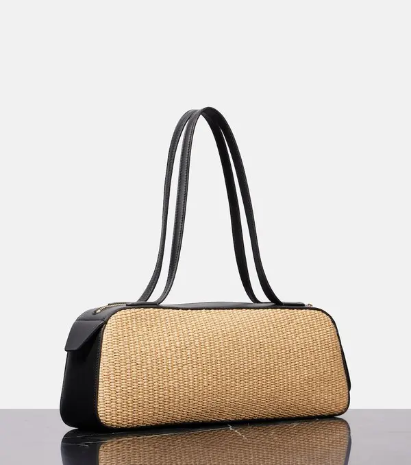 Khaite Simona Raffia Shoulder Bag - Beige